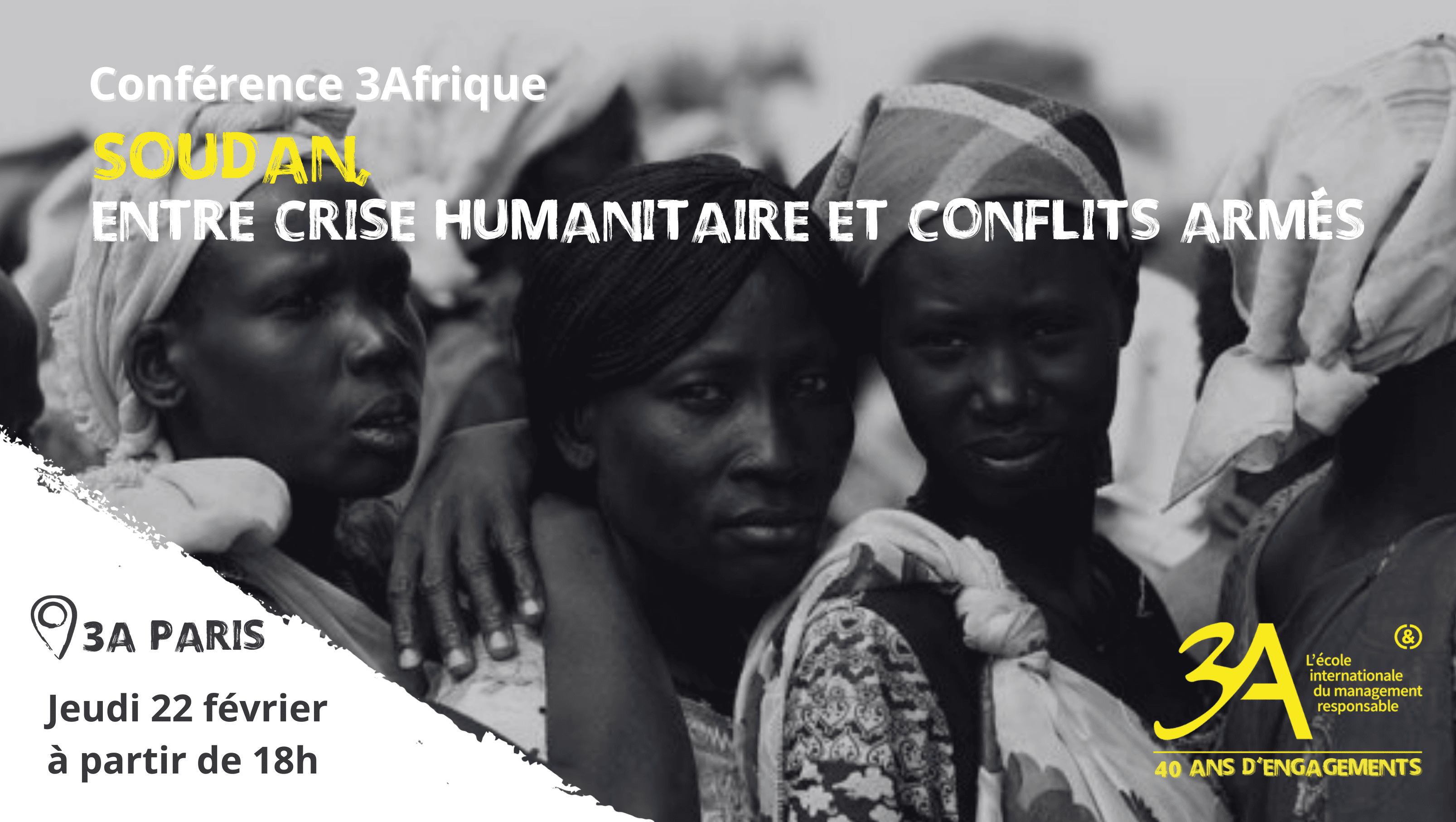 Conférence 3A Paris - "Le Soudan entre crise humanitaire et conflits armés"